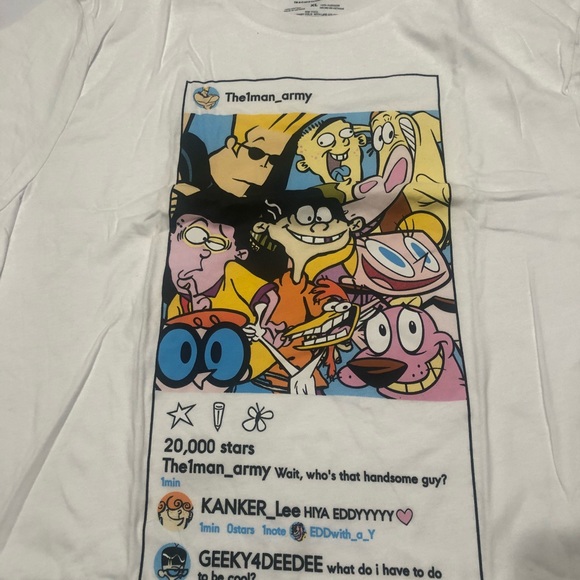 Cartoon Network | Shirts | New Cartoon Network White Graphics Tshirt ...